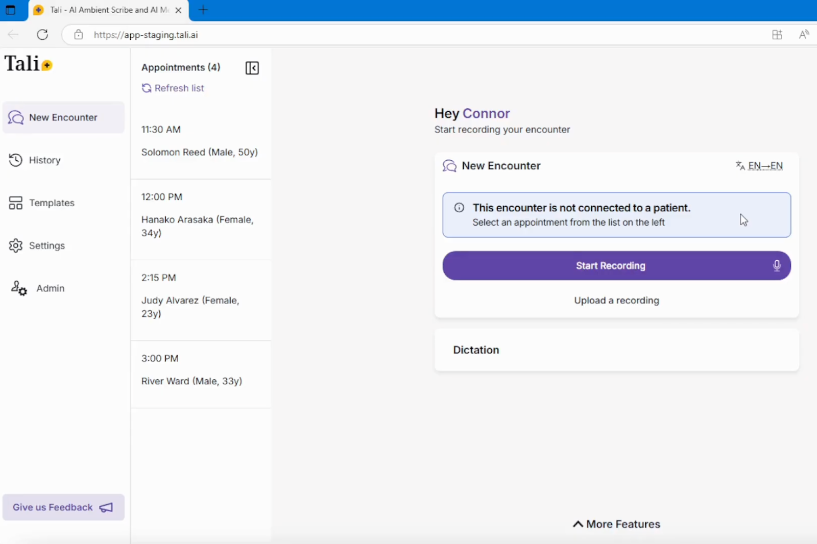 Record patient notes using Tali with Accuro